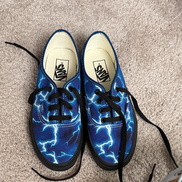 Vans | Shoes | Vans Blue Lightning Shoes | Poshmark